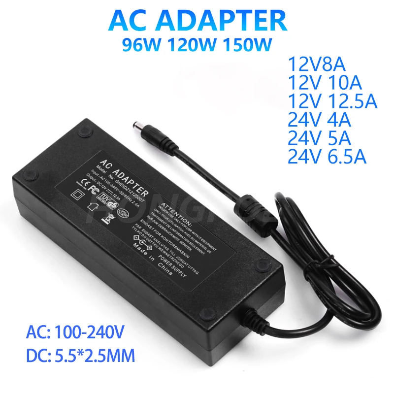 1PC-96W-120W-150W-Power-Adapter-Supply-AC-110V-220V-To-DC-12V-24V ...