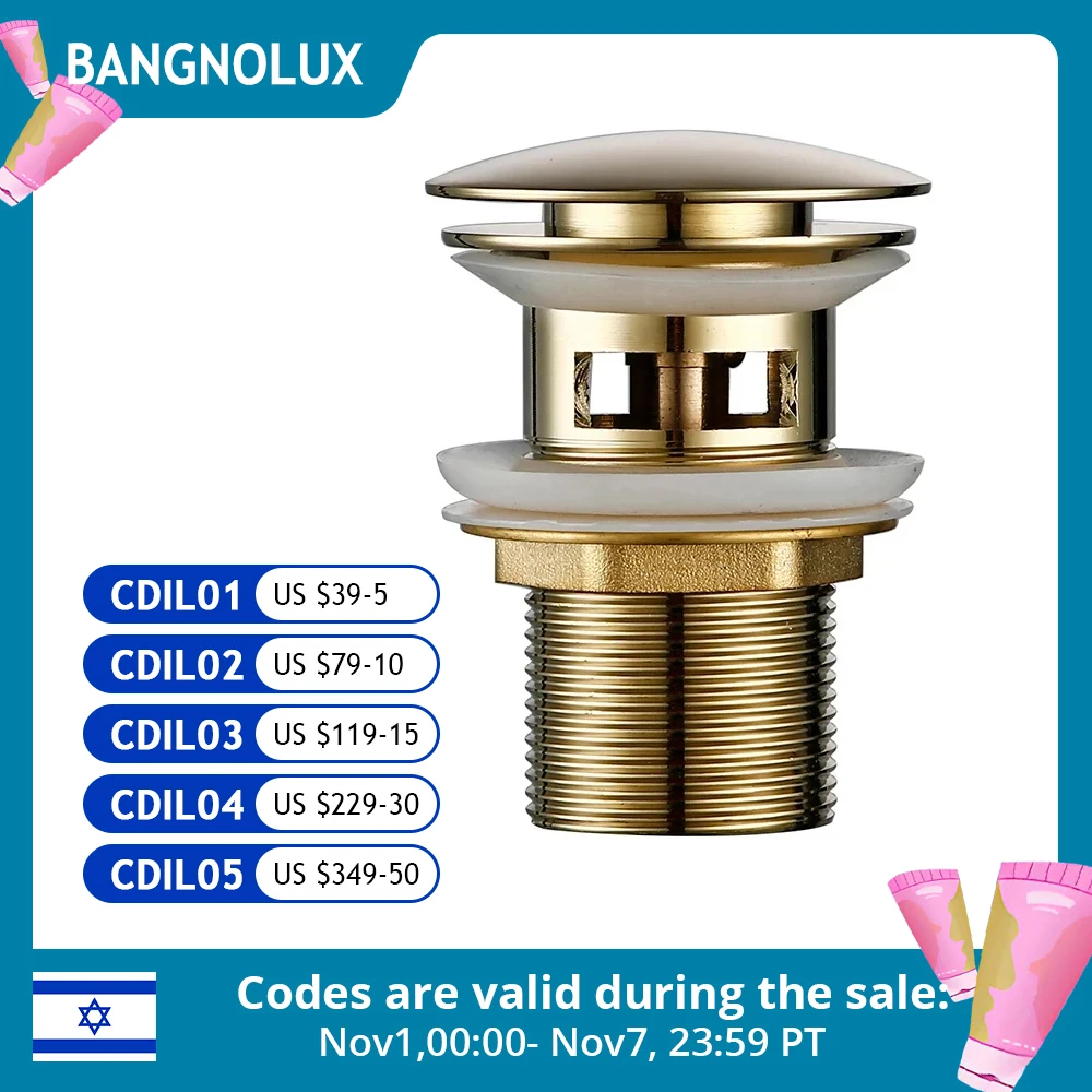 Pop-Up-Drain-Button-Bathroom-Sink-Plug-Drainer-Siphon-Waste-Stopper ...