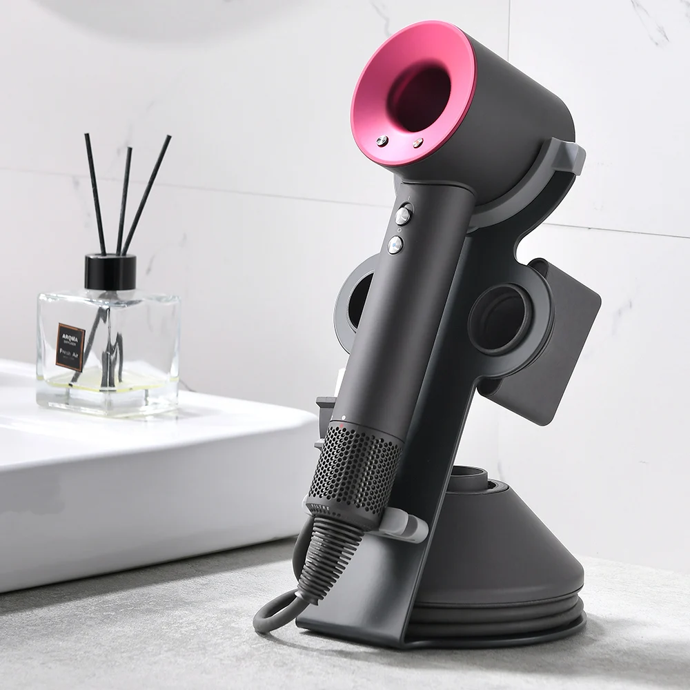 Hair Dryer Rack Table Top Metal Hanger Vertical Hair Dryer Shelf on ...