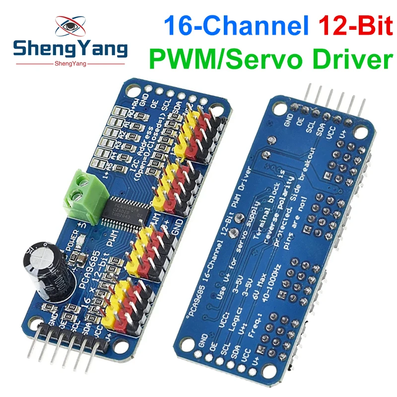 TZT-PCA9685PW-16-Channel-12-bit-PWM-Servo-Driver-I2C-interface-PCA9685-module-Raspberry-pi ...