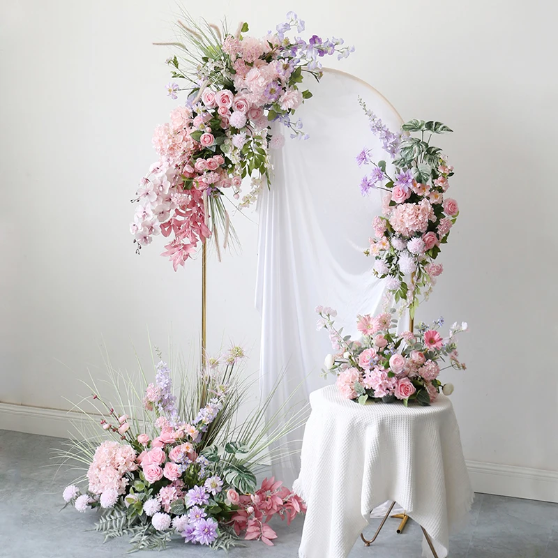 Pink-Series-Wedding-Event-Floral-Ball-Stage-Road-Lead-Floor-Flower ...