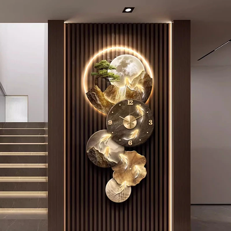 Art-Mural-Wall-Clocks-Luxury-Living-Room-Aesthetic-Large-Wall-Watch-Led ...