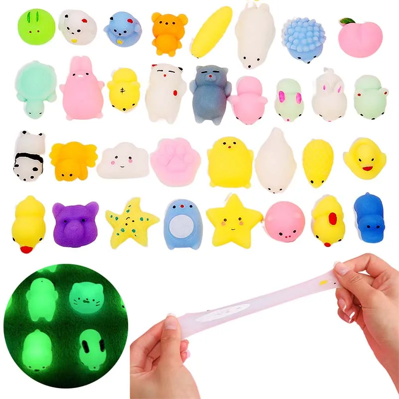 5/10pcs Children Stress Relief Toys Elastic TPR Cartoon Cute Animals ...