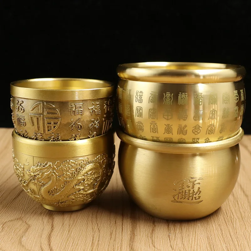 Feng Shui Treasure Bowl Brass Bowl Ornaments Wealth Cornucopia Copper ...