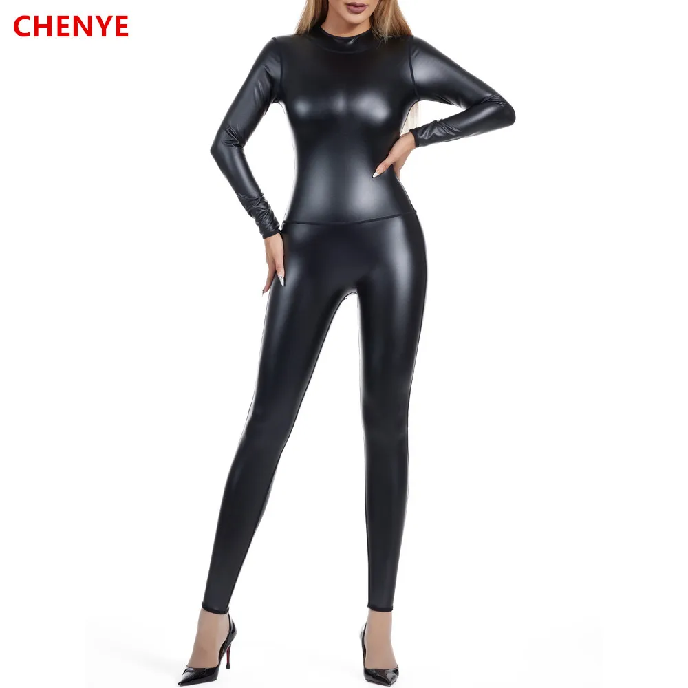 Women-Body-Shaper-Seamless-High-Elastic-Bodysuit-Woman-PU-Back-Zipper ...
