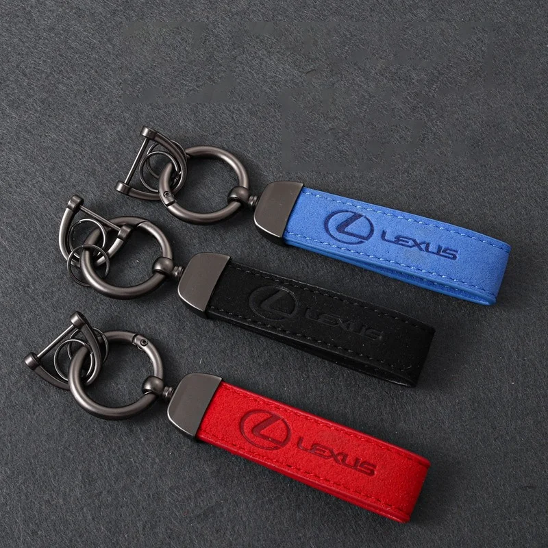 Car Suede Keychain Zinc Alloy Key Ring Accessories For Lexus F SPORT ES ...