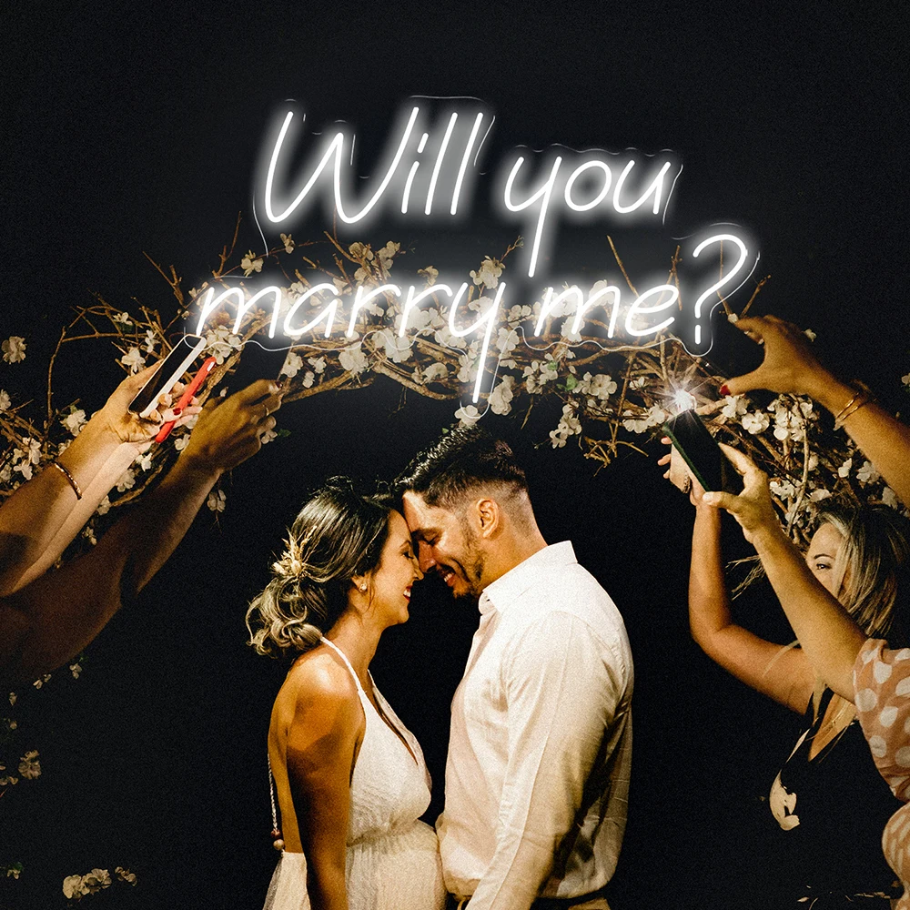 Will-You-Marry-Me-Neon-Sign-Wedding-Decor-Room-Neon-LED-Lights-Just ...