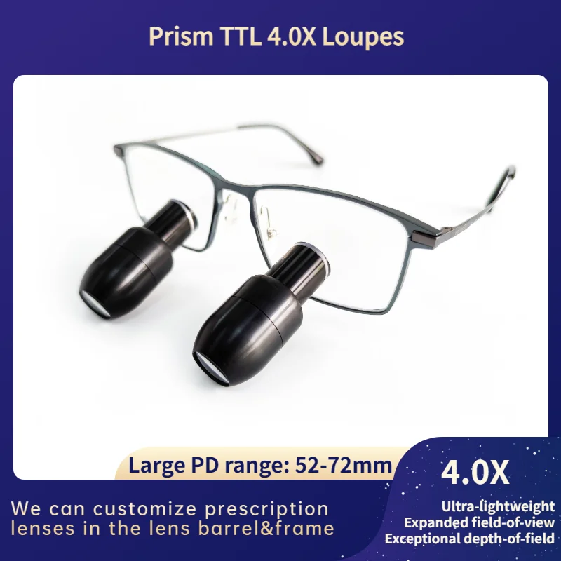 New-Arrival-Burite-TTL4-0X-Loupes-Titanium-Frame-Through-The-Lens-4X ...
