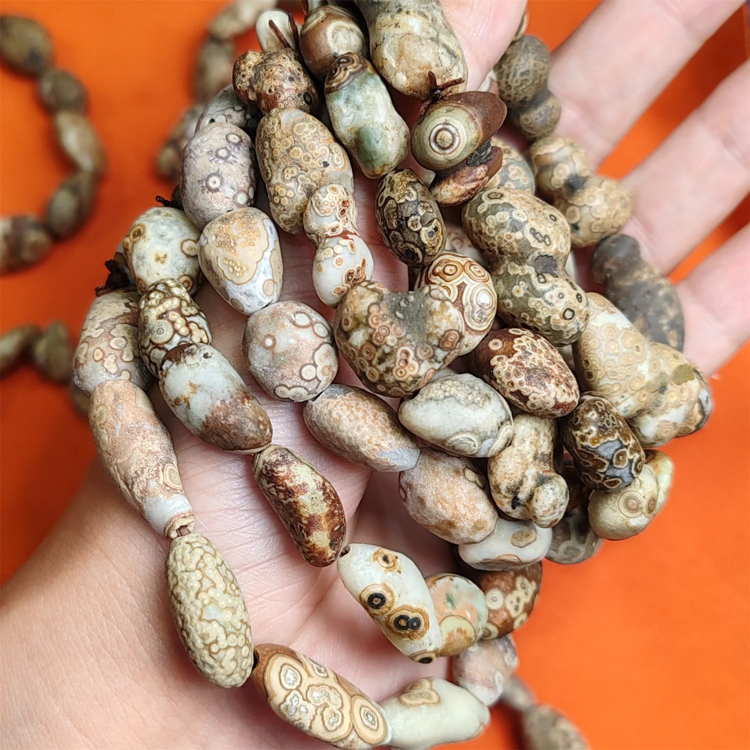 1pcs/lot natural nine-eye shale Bracelet money stone original shape ...