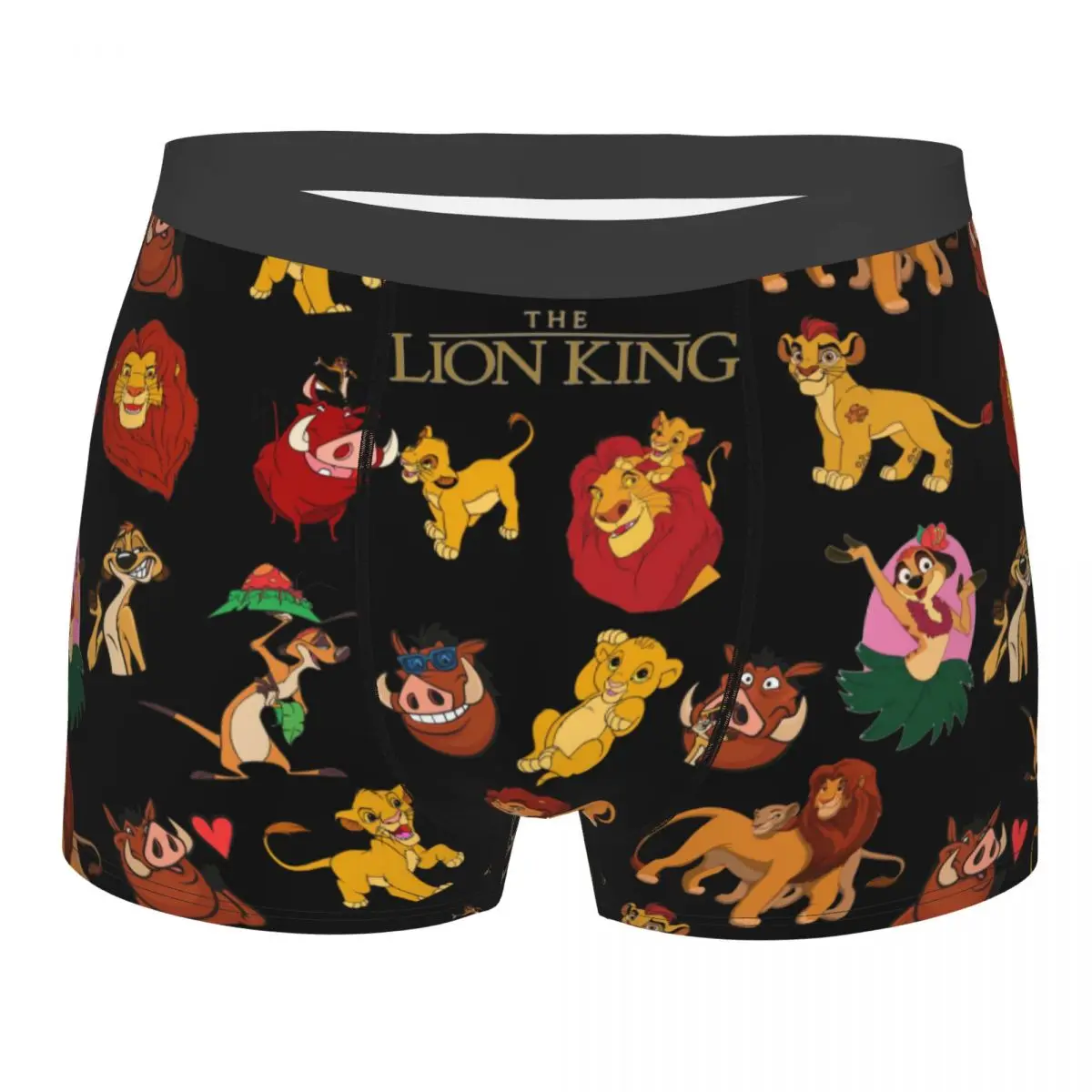 Custom Comic Hot King Lion Boxer Shorts For Homme 3D Print Simba Hakuna ...