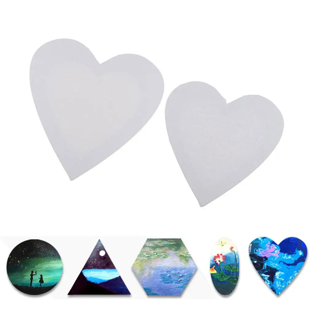 Heart Shape Stretched Canvas - Blank Framed Canvas for Painting – for ...
