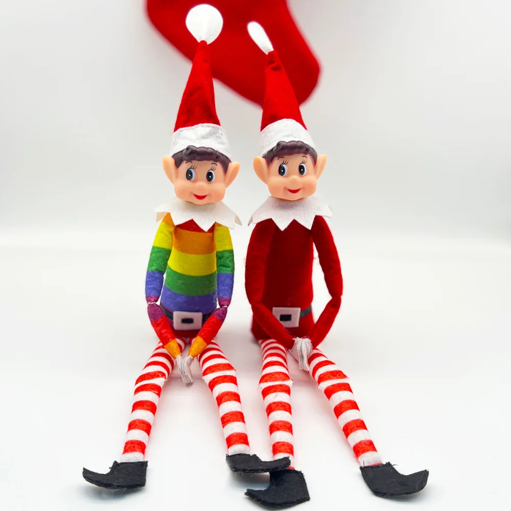 New-Red-Christmas-Elf-Doll-Rainbow-Ornament-Christmas-Decoration ...