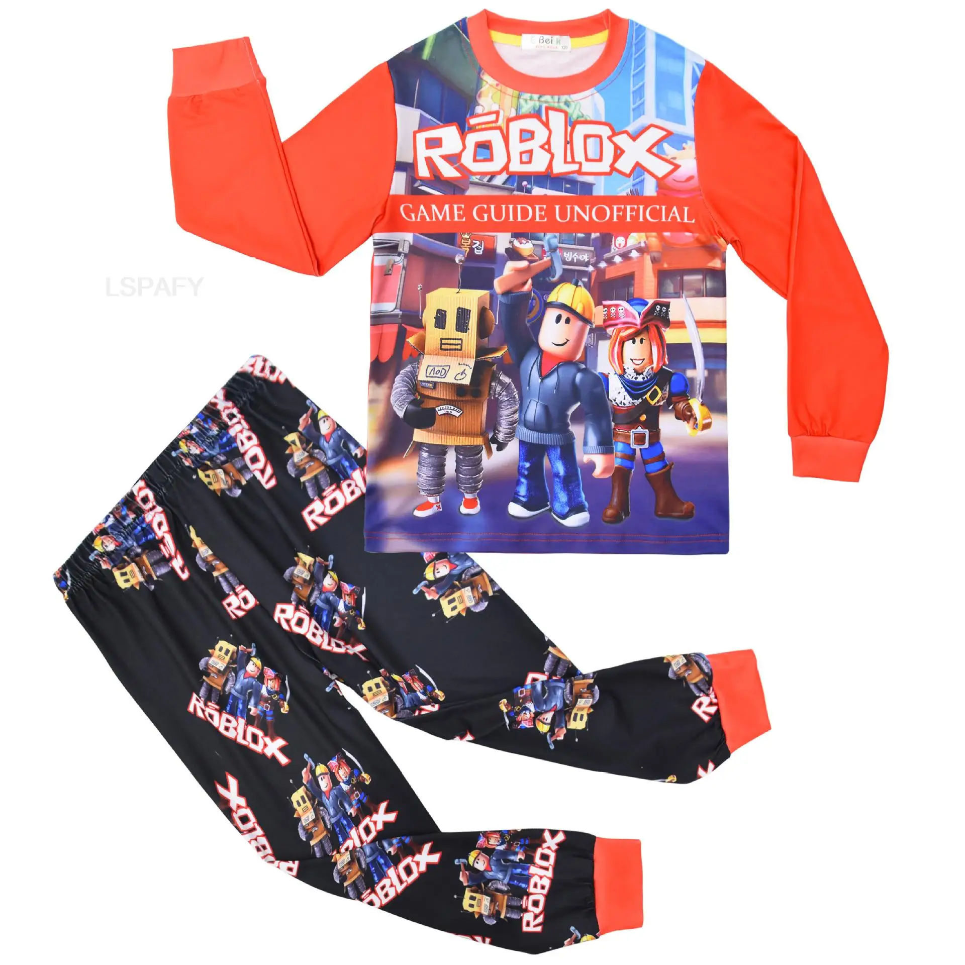 ROBLOX-Conjunto-de-pijamas-para-ni-os-y-ni-as-ropa-de-dormir-de-manga ...