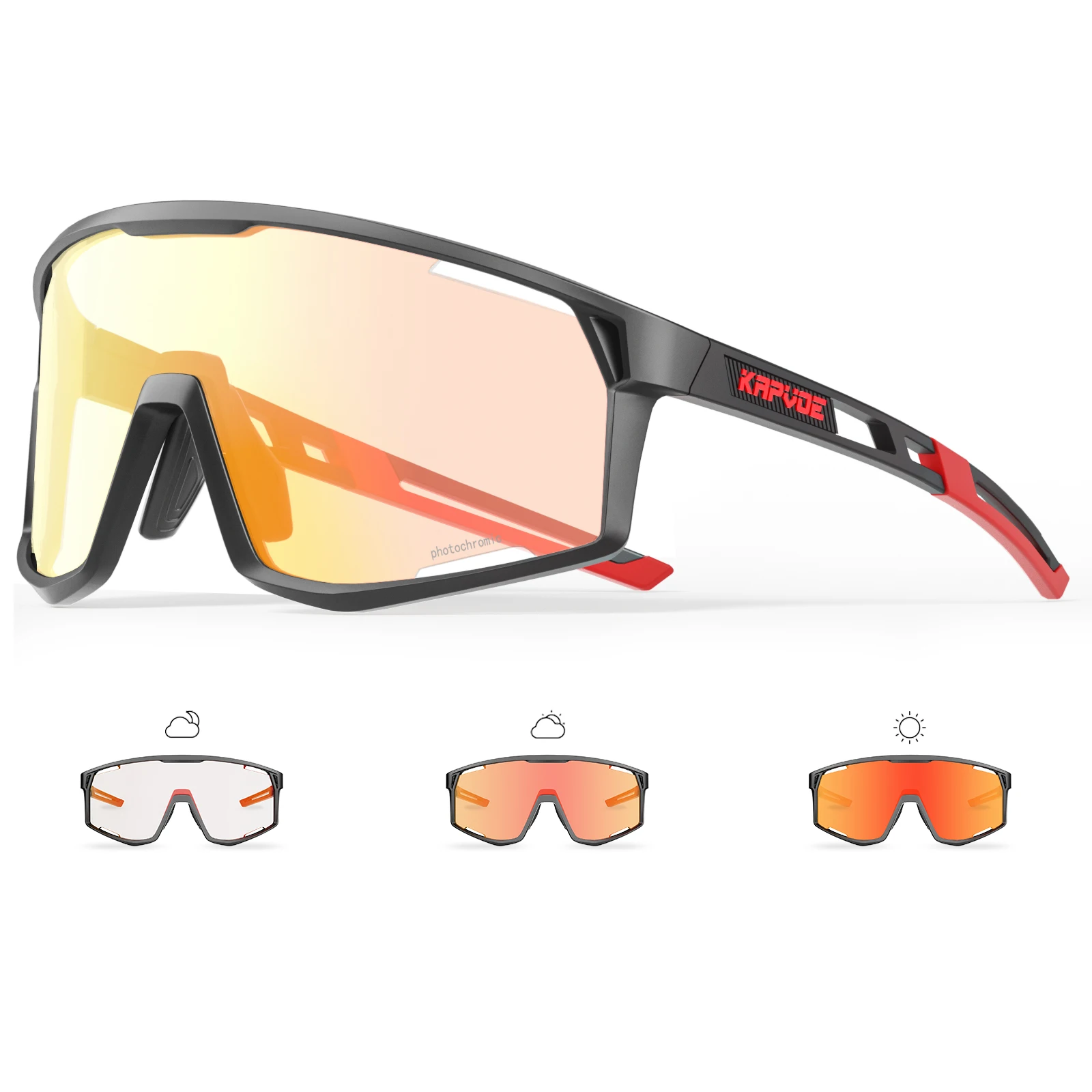 Kapvoe-Outdoor-Photochromic-Cycling-Sunglasses-Bicycle-Cycling-Glasses-Men-Women-Road-Bike-UV400 ...