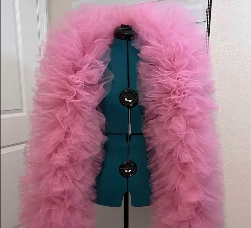Tulle-Boa-Gorgeous-Fashion-Women-Blouse-Pink-Tulle-Girl-Top-Chic-Lush ...