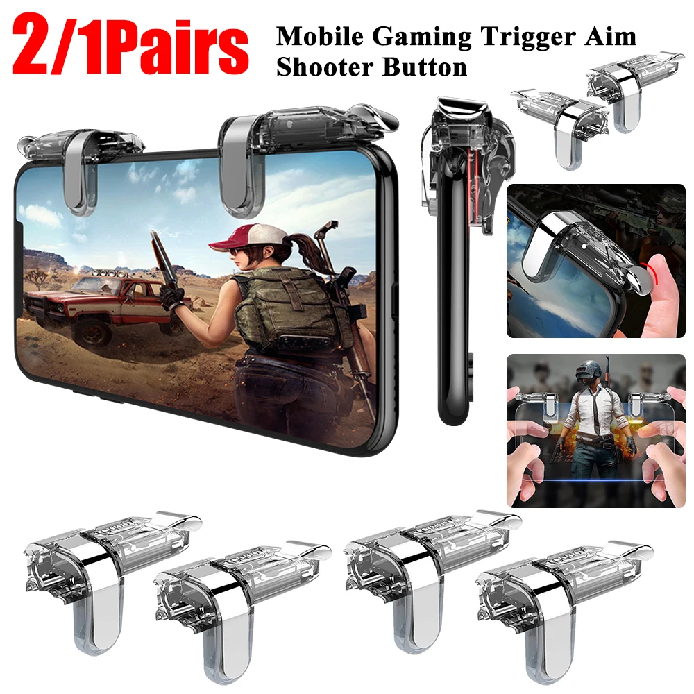 Generic 2/1pairs Mobile Gaming Trigger Aim /shooter Button Joystick For Pubg Controller ...