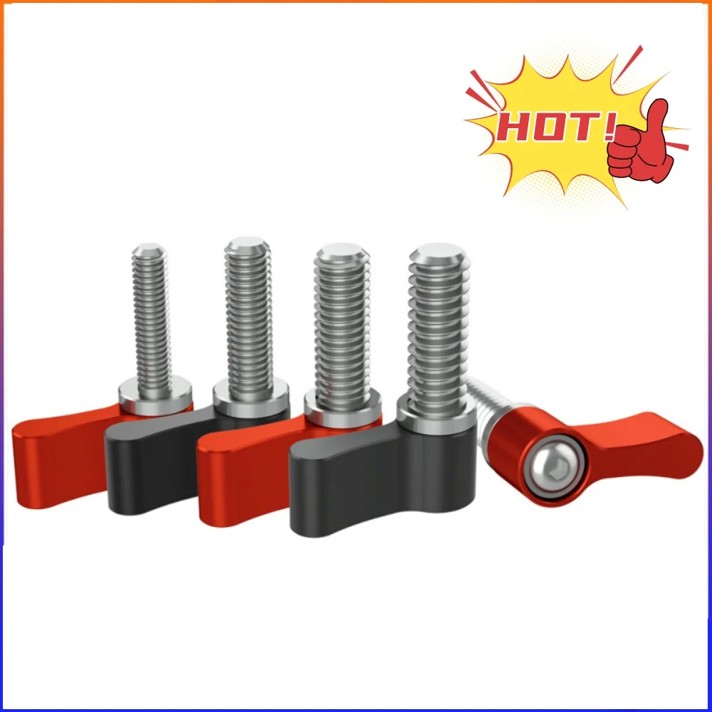 M4 M5 M6 1/4" Adjustable Handle Knob Tighten Screw Aluminum Alloy L ...