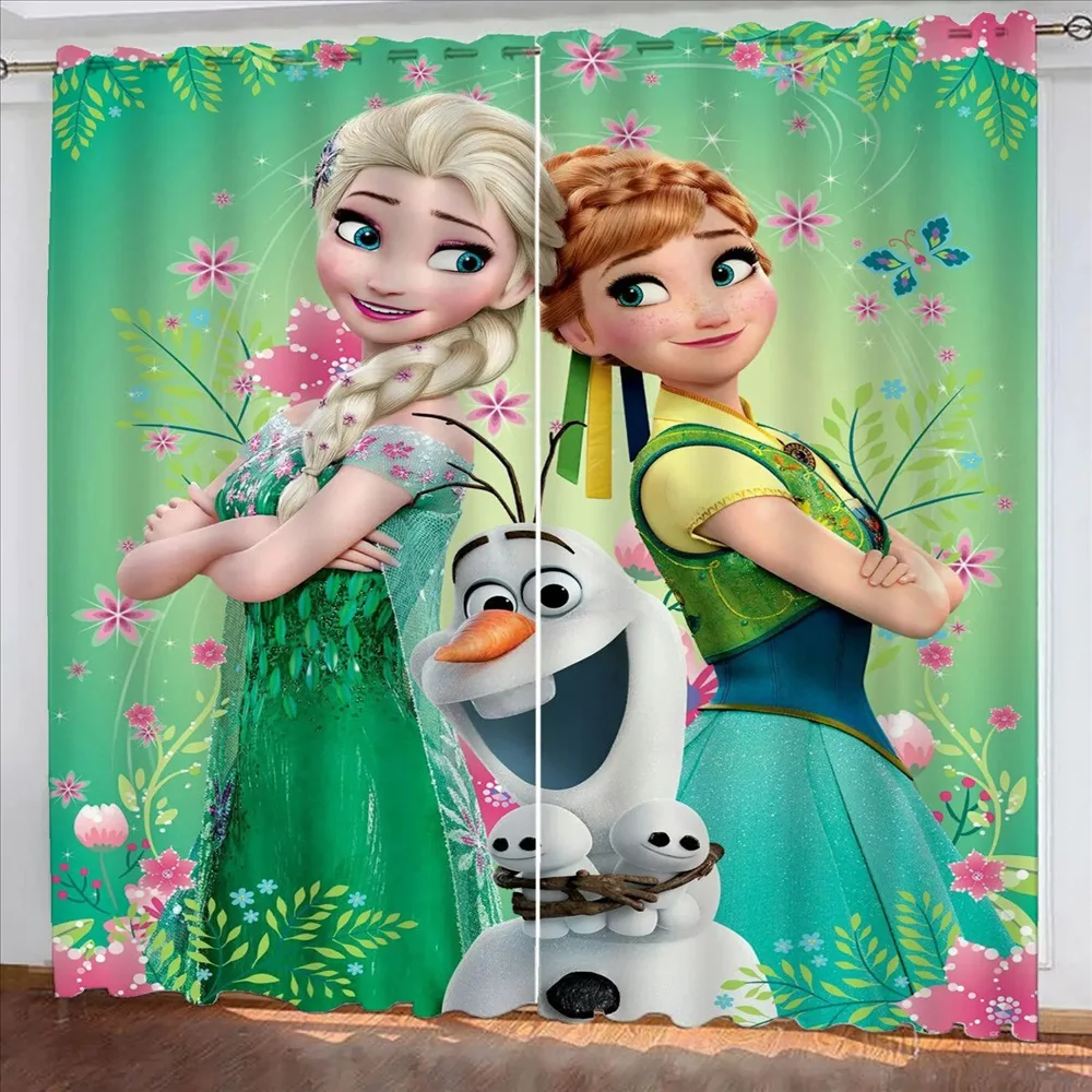 Cartoon-Frozen-Elsa-and-Anna-Kids-Room-Window-Curtains-Blackout-Curtain ...