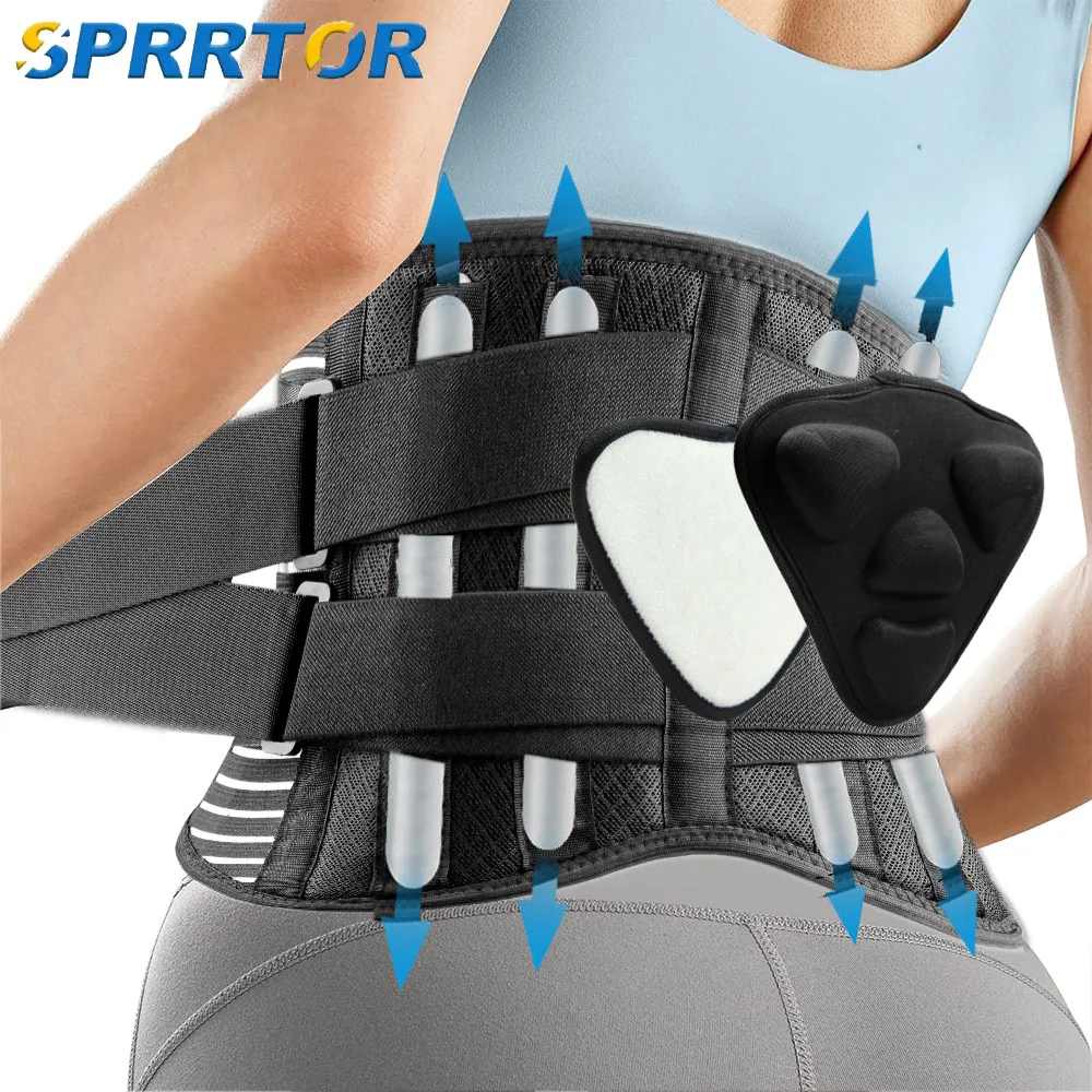 Double-Pull-Back-Lumbar-Support-Belt-Waist-Orthopedic-Corset-Men-Women ...