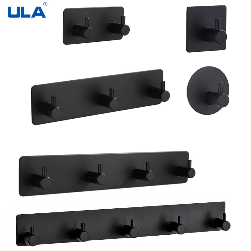 ULA Wall Organizer Hook Self Adhesive Behind-door Hook Towel Clothes ...