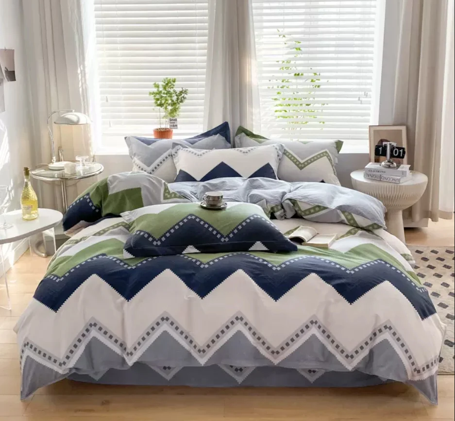 Nordic-Bedding-Set-Duvet-Cover-and-2pc-Pillowcases-100-Cotton-Plaid ...