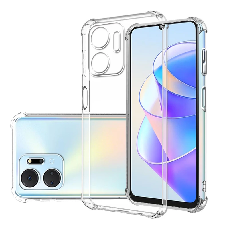Shockproof Clear Case for Honor X7a RKY-LX1 Soft Silicone Transparent ...