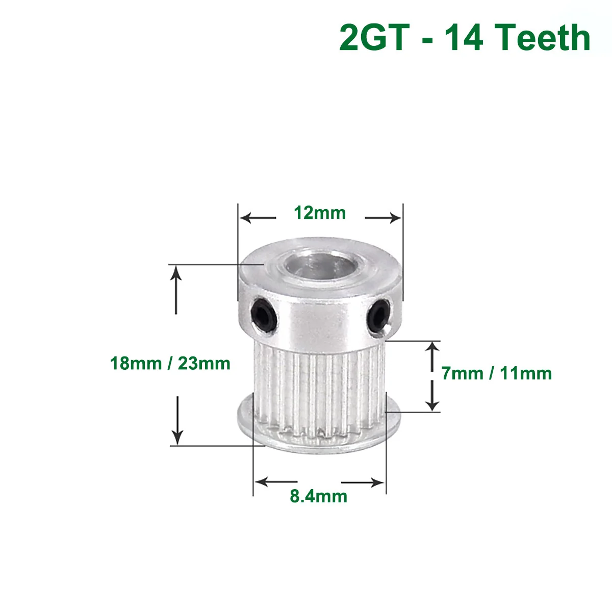 3D-Printer-Parts-GT2-Timing-Pulley-14-Tooth-2GT-Aluminum-Bore-4mm-5mm ...