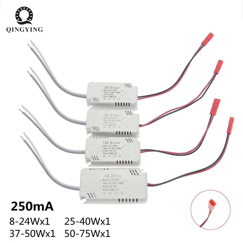 LED Driver 250mA 8 24W 25 40W 37 50W 50 75W LED Power Supply Unit AC175 ...