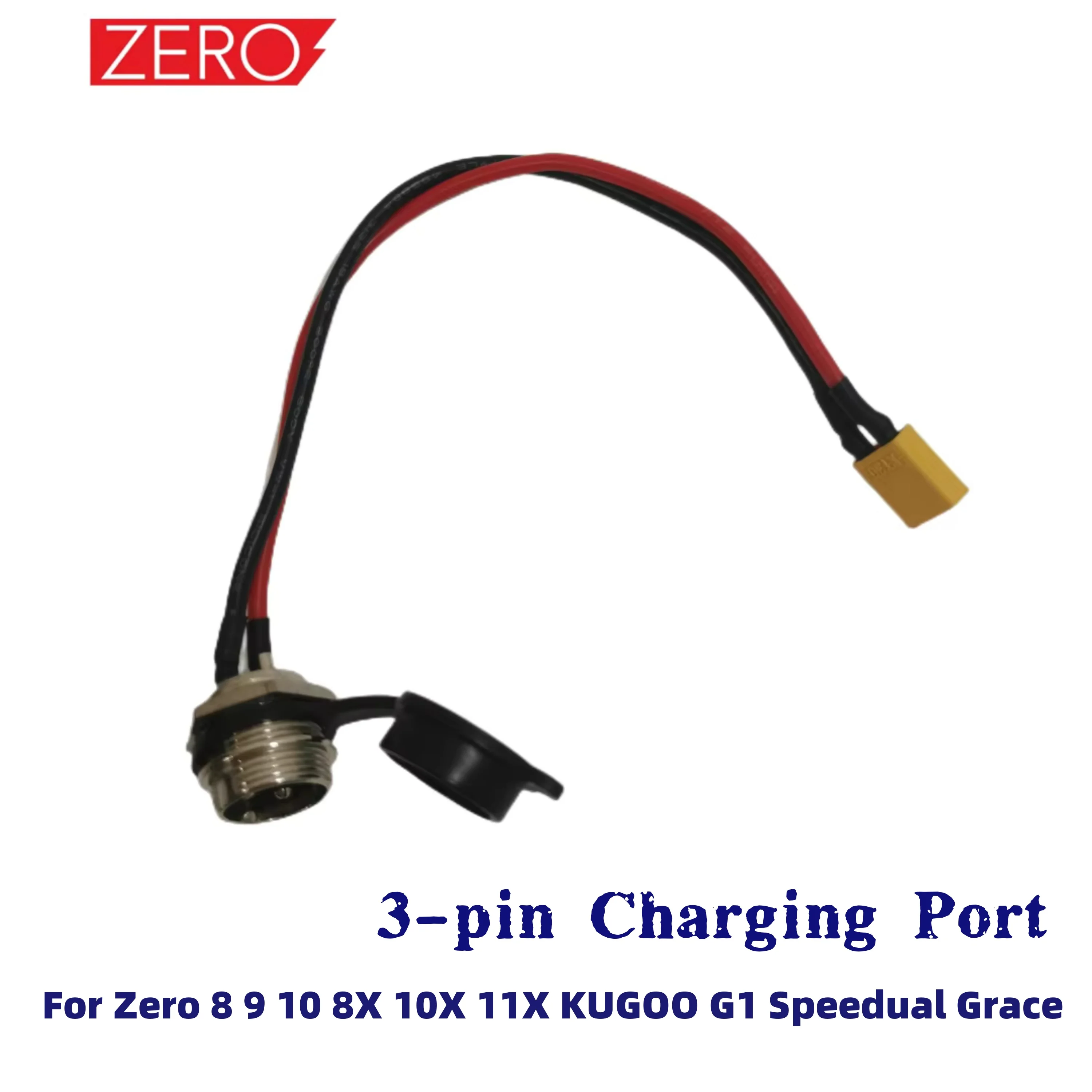 3-pin Charging Port for Zero 8 9 10 8X 10X 11X KUGOO G1 Speedual Grace ...