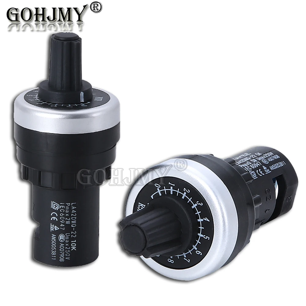 LA42DWQ-22-1K-2K-5K-10K-20K-50K-100K-200K-22mm-Diameter-Pots-Rotary ...