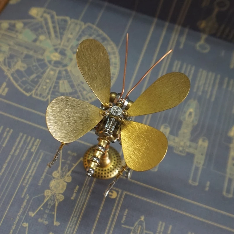 DIY-Steampunk-Mechanical-Insects-Metal-Assembly-Butterfly-Model ...