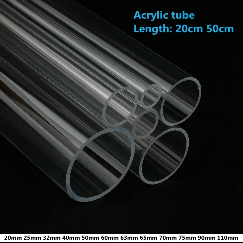 1-2PCS-O-D-3mm-110mm-High-Transparent-Acrylic-Tube-Fish-Tank-Aquarium ...