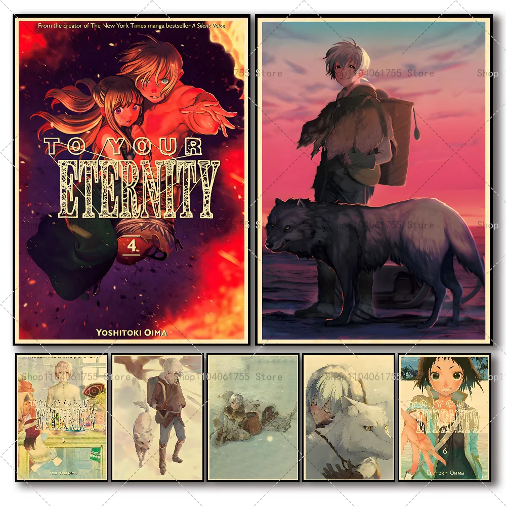 1PC To Your Eternity Anime Poster Self-adhesive Art Waterproof Paper ...