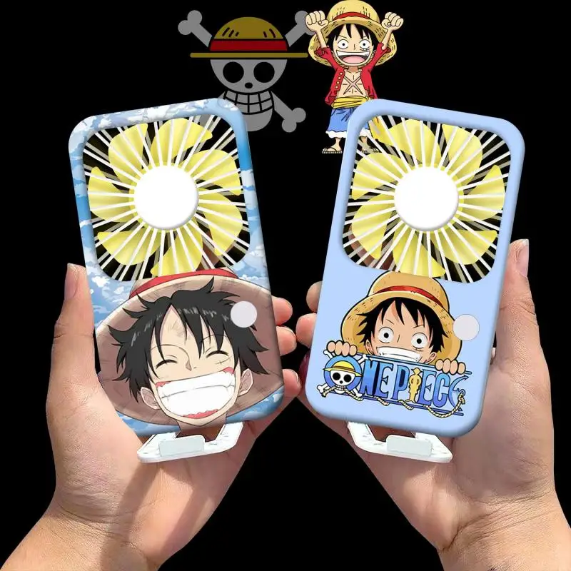 Anime-One-Piece-Luffy-Mini-Usb-Charge-Handheld-Small-Mute-Fan-Pendant ...