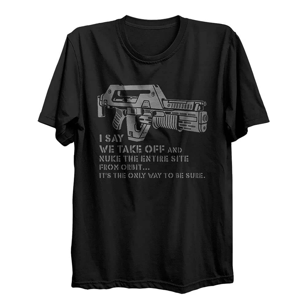 Alien-genas-Nuke-de-Orbit-T-Shirt-Pulso-Rifle-Film-Hicks-Ripley-Unisex ...