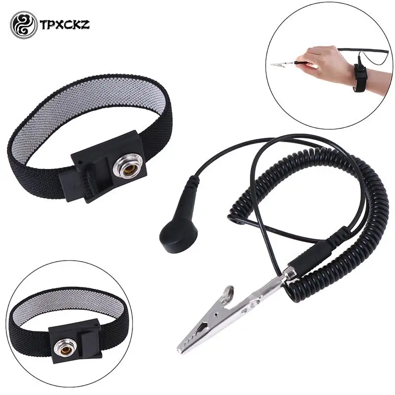 Adjustable Anti-static Esd Strap Clip Discharge Antistatic Grounding ...