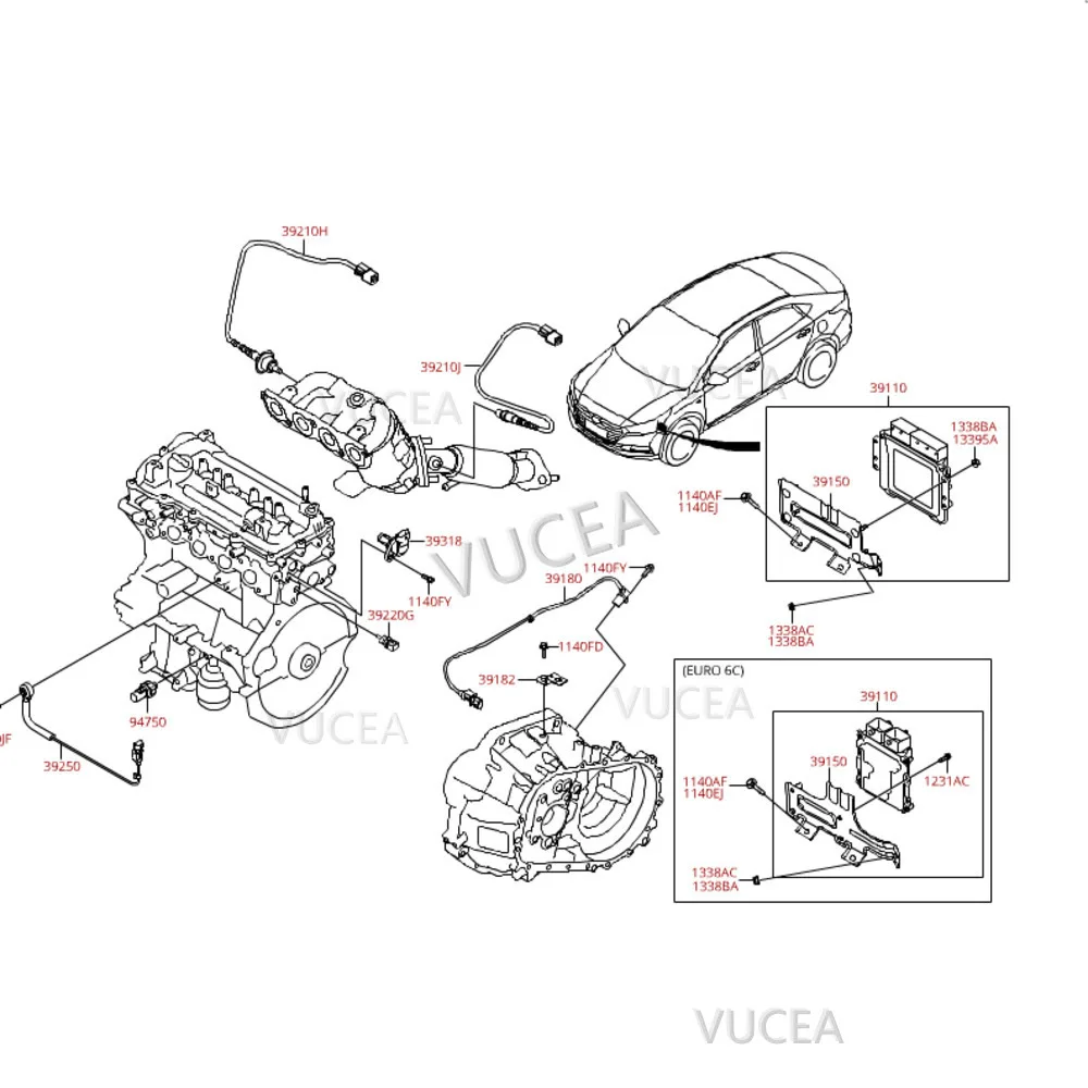 1 Uds para Hyundai acento Rio 2017 2020 SENSOR ASSY OXYGEN 3921003055 ...