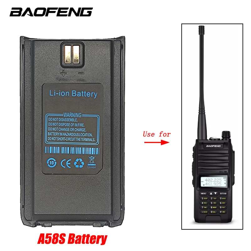 BAOFENG-Walkie-Talkie-A58S-Battery-Updated-BF-UVF10-Waterproof-Radios-Li-ion-Battery-A-58S ...