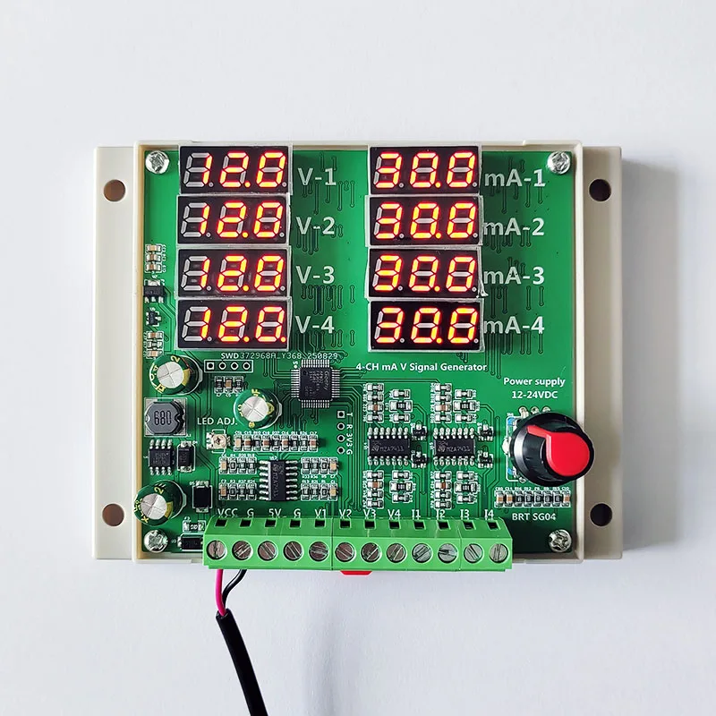 Adjustable 4-channel 0-20mA 4-20mA 0-10V Signal Generator 0-5V 0-25mA ...