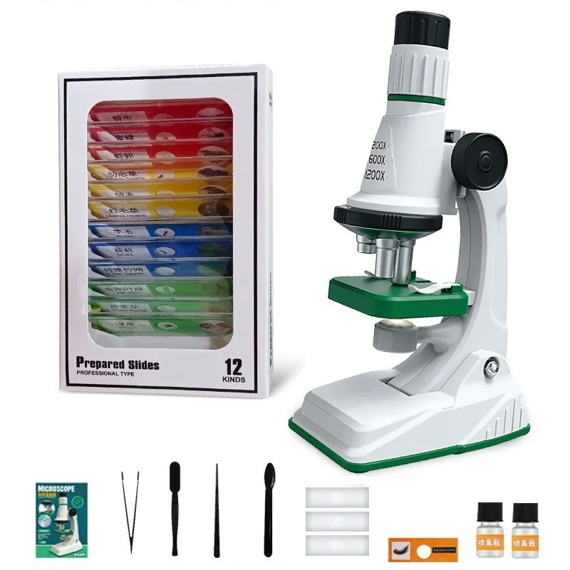 Children-Microscope-Kit-200x-600x-1200x-Biological-Science-Stem-Toy ...