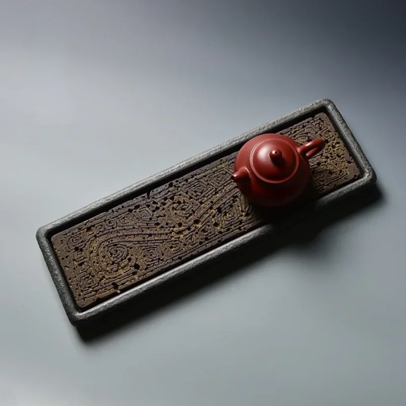 Rectangular Stone Tea-Tray Separable Natural Volcanic Rock Plate Kung ...