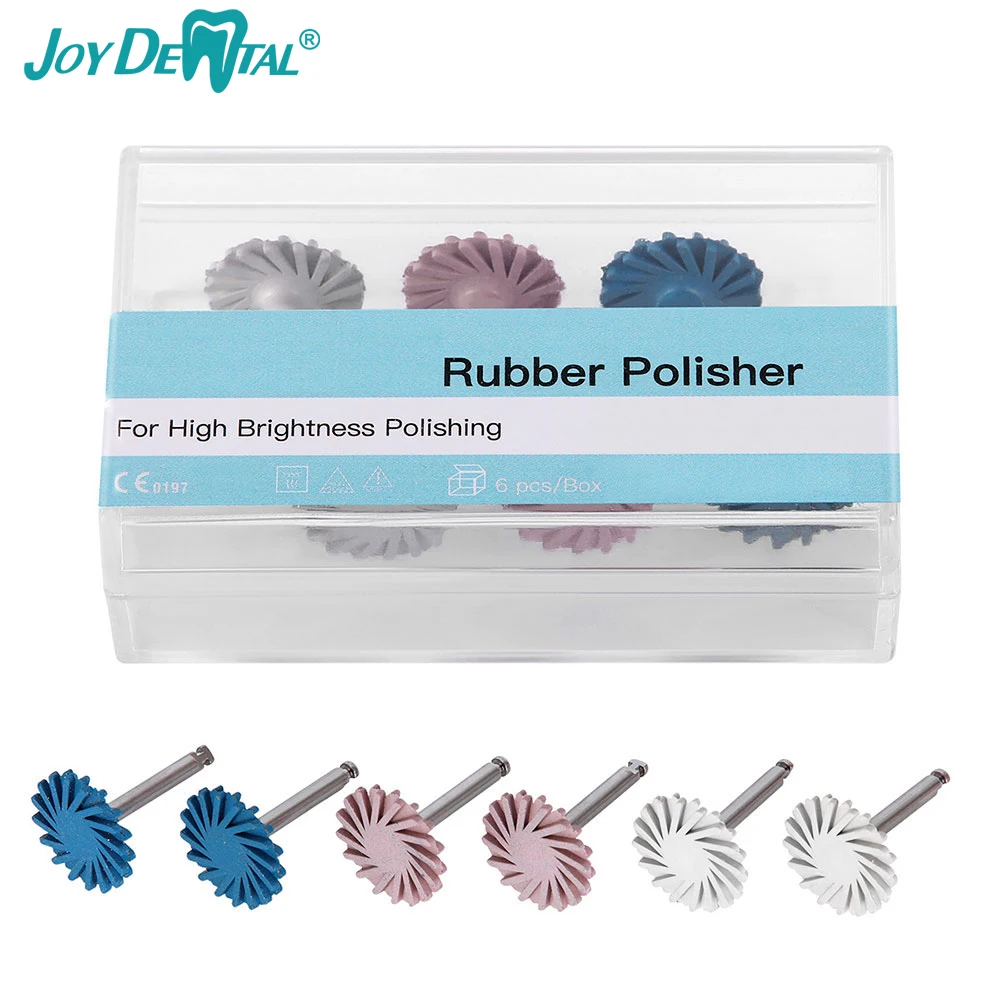 JOYDENTAL 6 adet/takım diş kauçuk parlatıcı kompozit reçine parlatma ...