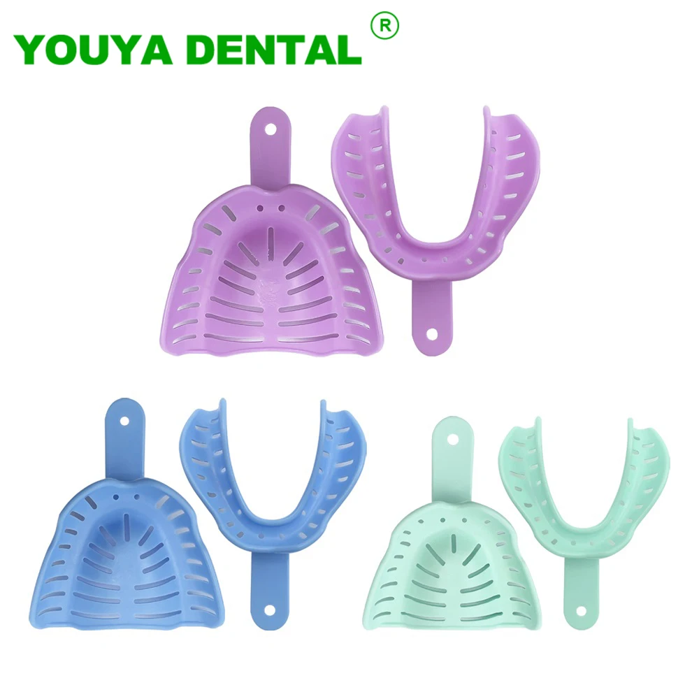 6pcs-set-Dental-Impression-Plastic-Tray-Colorful-Teeth-Holder-Oral-Care ...