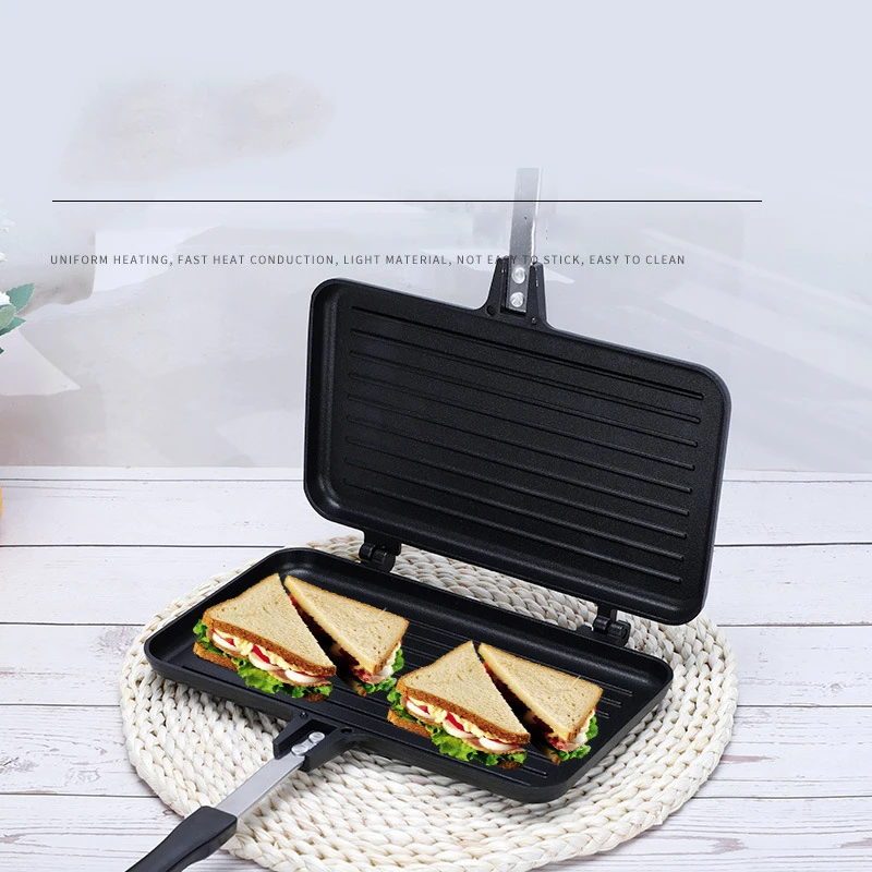 Gas-Non-Stick-Sandwich-Maker-Iron-Bread-Toast-Breakfast-Machine-Pancake ...