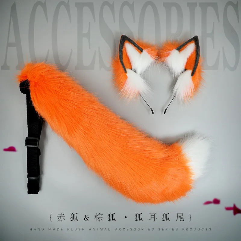 Hand-made-Animal-Ear-Headgear-Animal-Tail-Accessories-Cosplay-Props ...