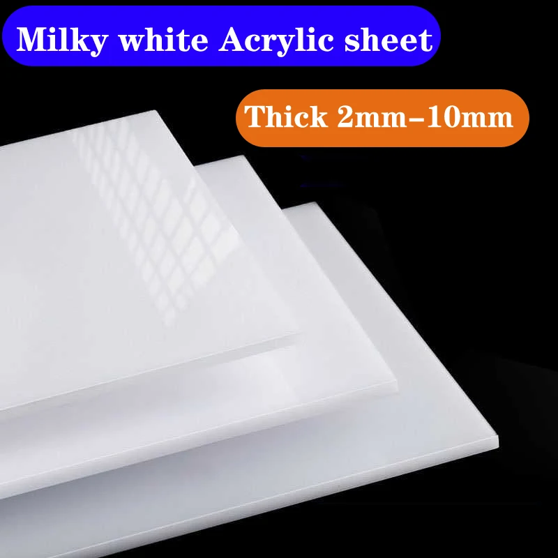 Milky White Acrylic Sheet PMMA Glossy Plexiglass Plastic Light ...