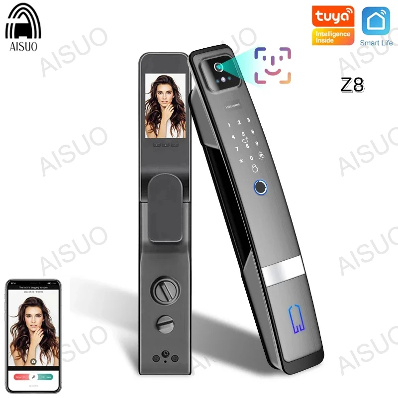 Tuya Wifi 3d Infrared Light Face Recognition Lock With Camera ...