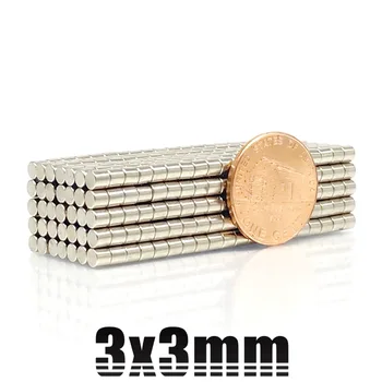 10~10000PCS 3x3 mm Search Minor disc Magnet 3mmX3mm Bulk Small Round ...