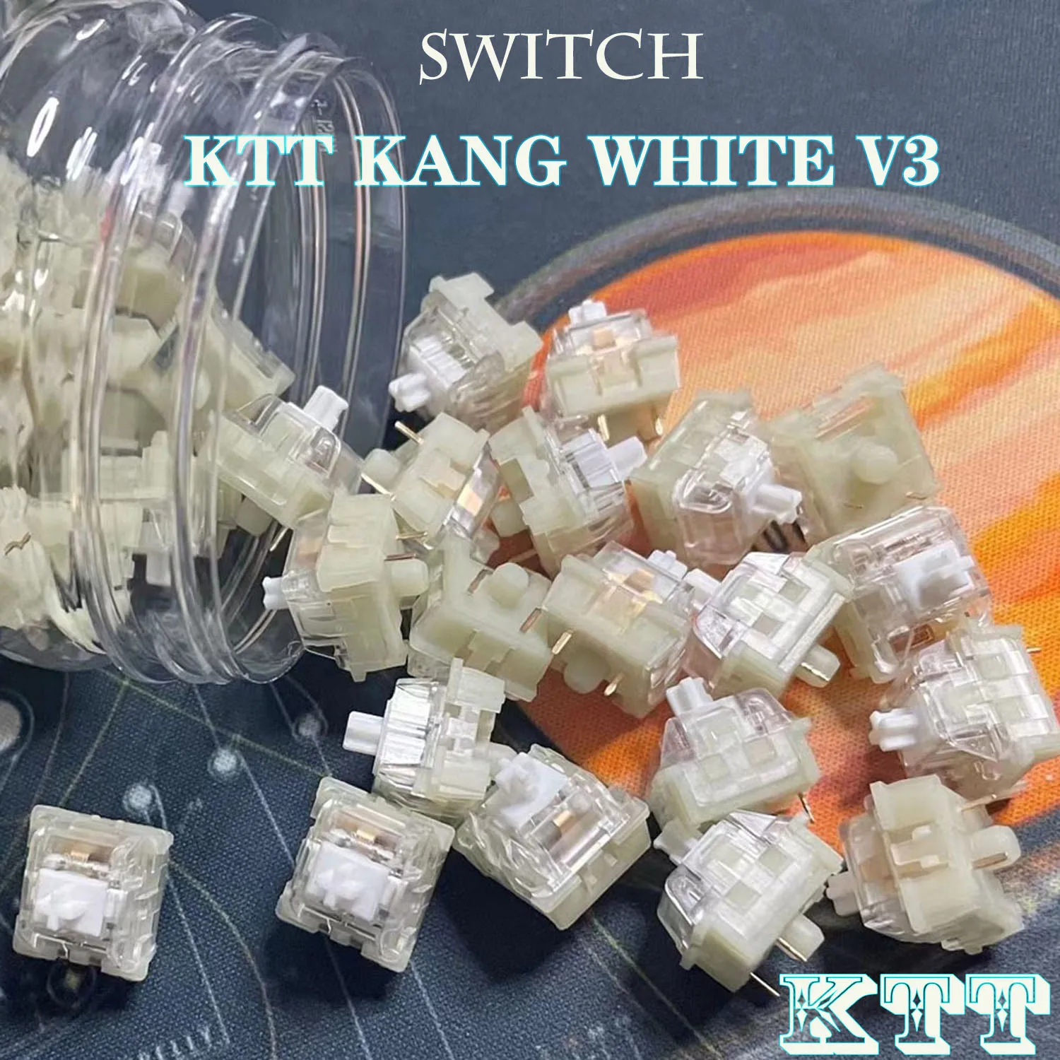 KTT Kang White 기계식 키보드 스위치 3 핀 선형 RGB SMD 게임 MX 윤활 - 티몬