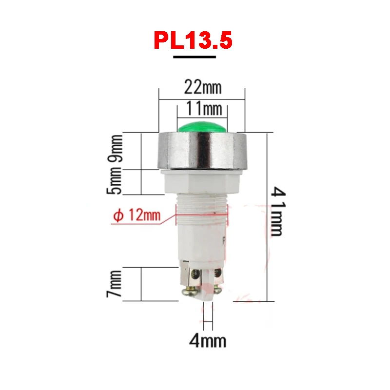 Hex Lights Garage Uxcell 12V-24V LED Indicator Lights - 6mm Panel Mount ...